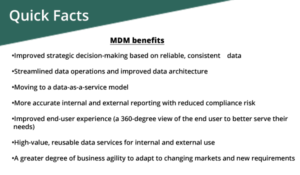 MASTER DATA MANAGEMENT : AN OVERVIEW